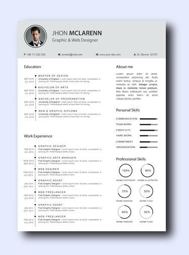 Smoke Gray | Resume Template | Popular Resume – PopularResume